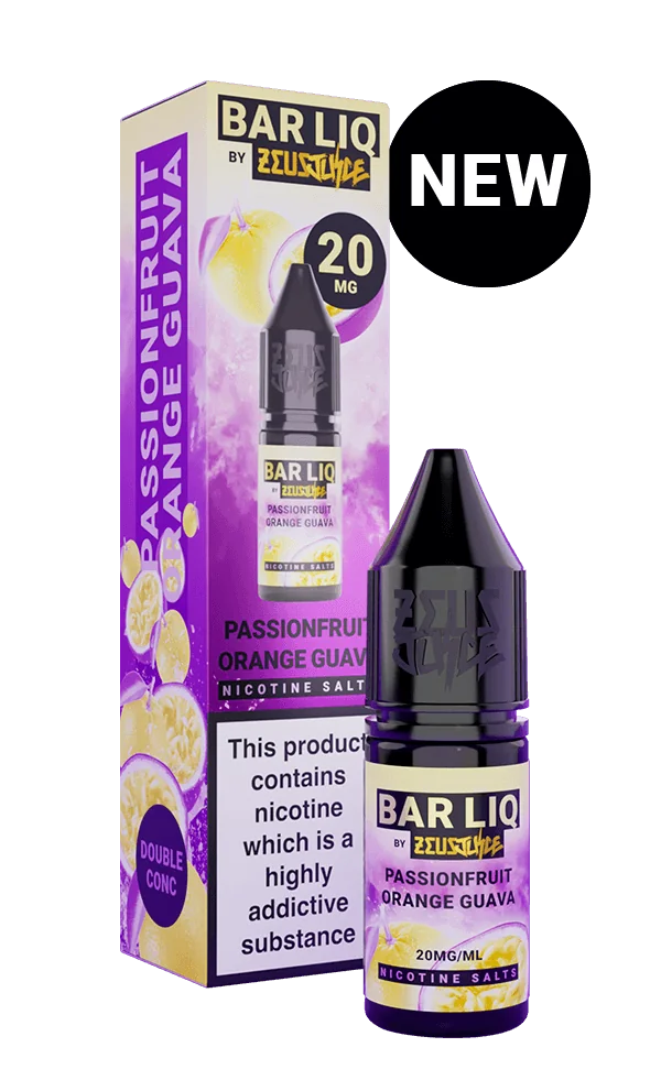 Passion Fruit Orange Guava Nic Salt E-liquid by Zeus Bar Liq – Eliquid Base